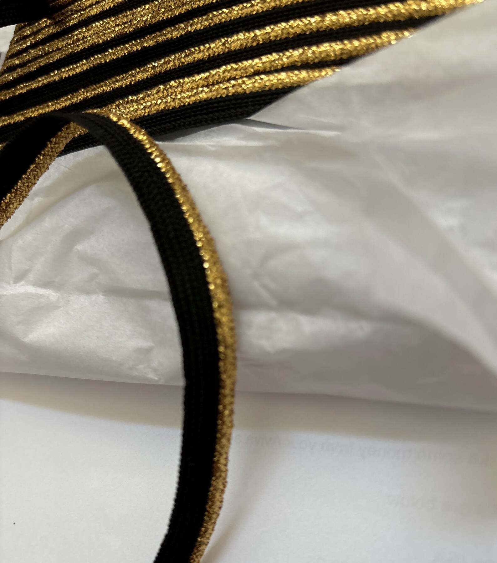 Metallic Gold Insert Piping Trim (flanged), Sold per Metre, - Etsy