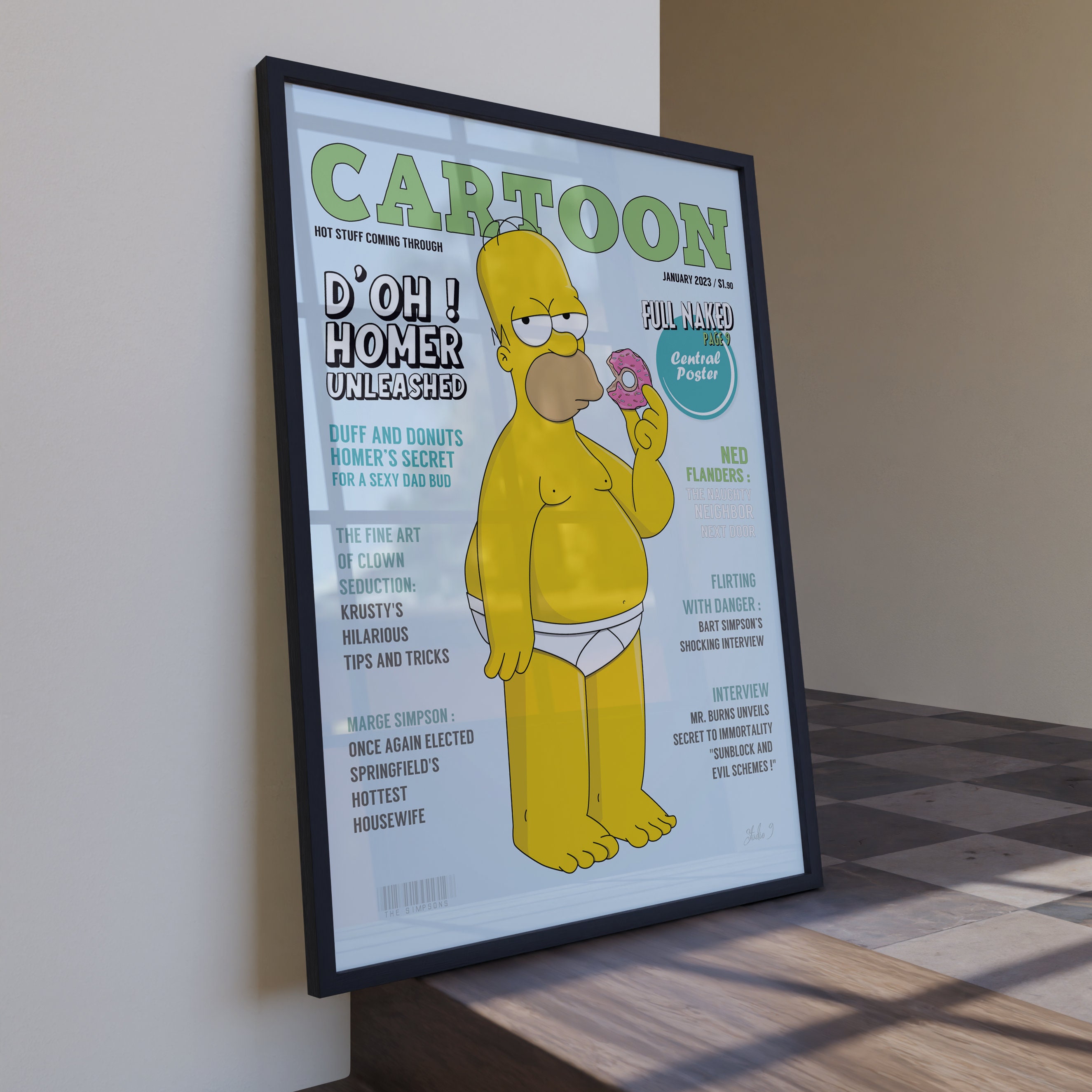 The Simpsons Poster Homer Simpson - Etsy