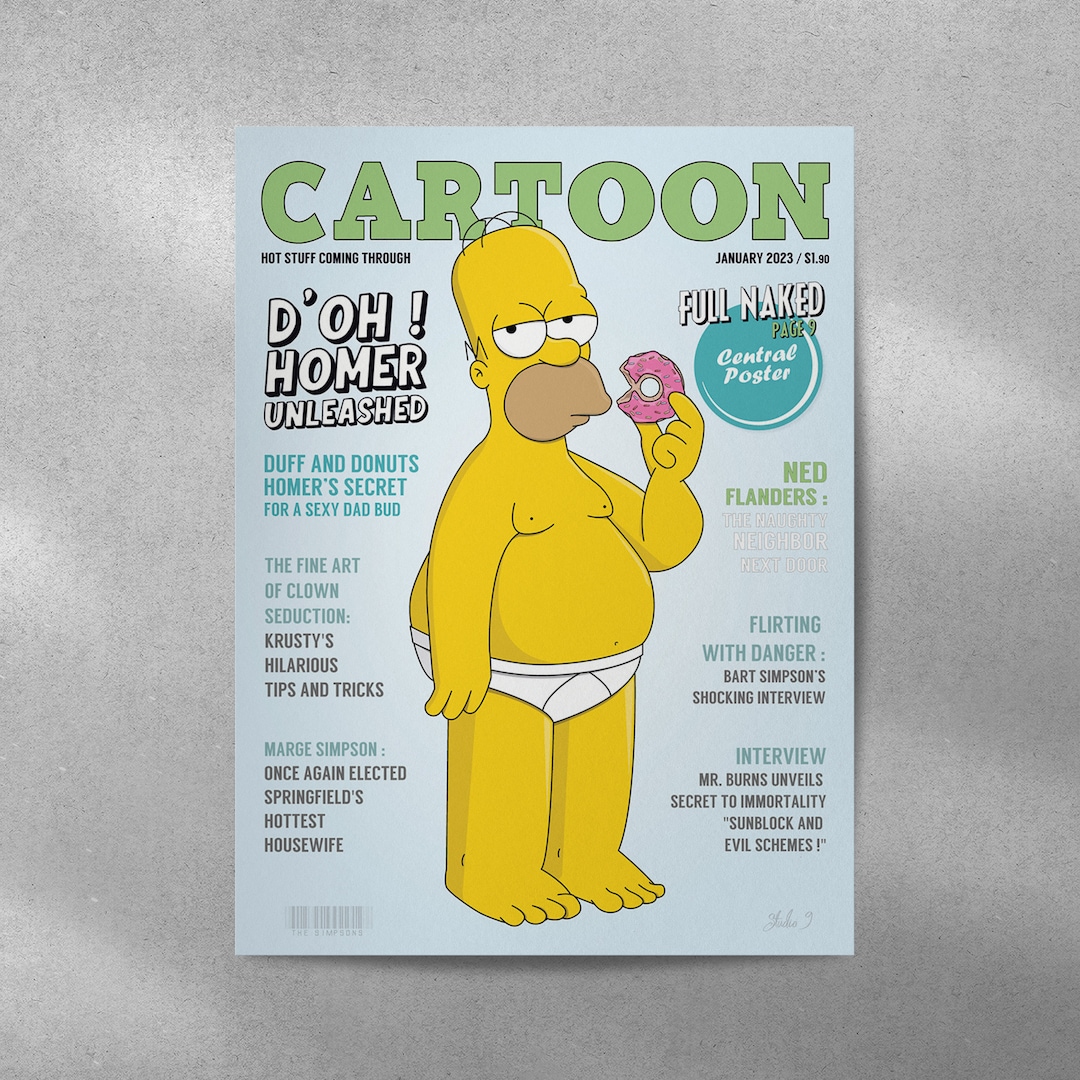 The Simpsons Poster Homer Simpson - Etsy