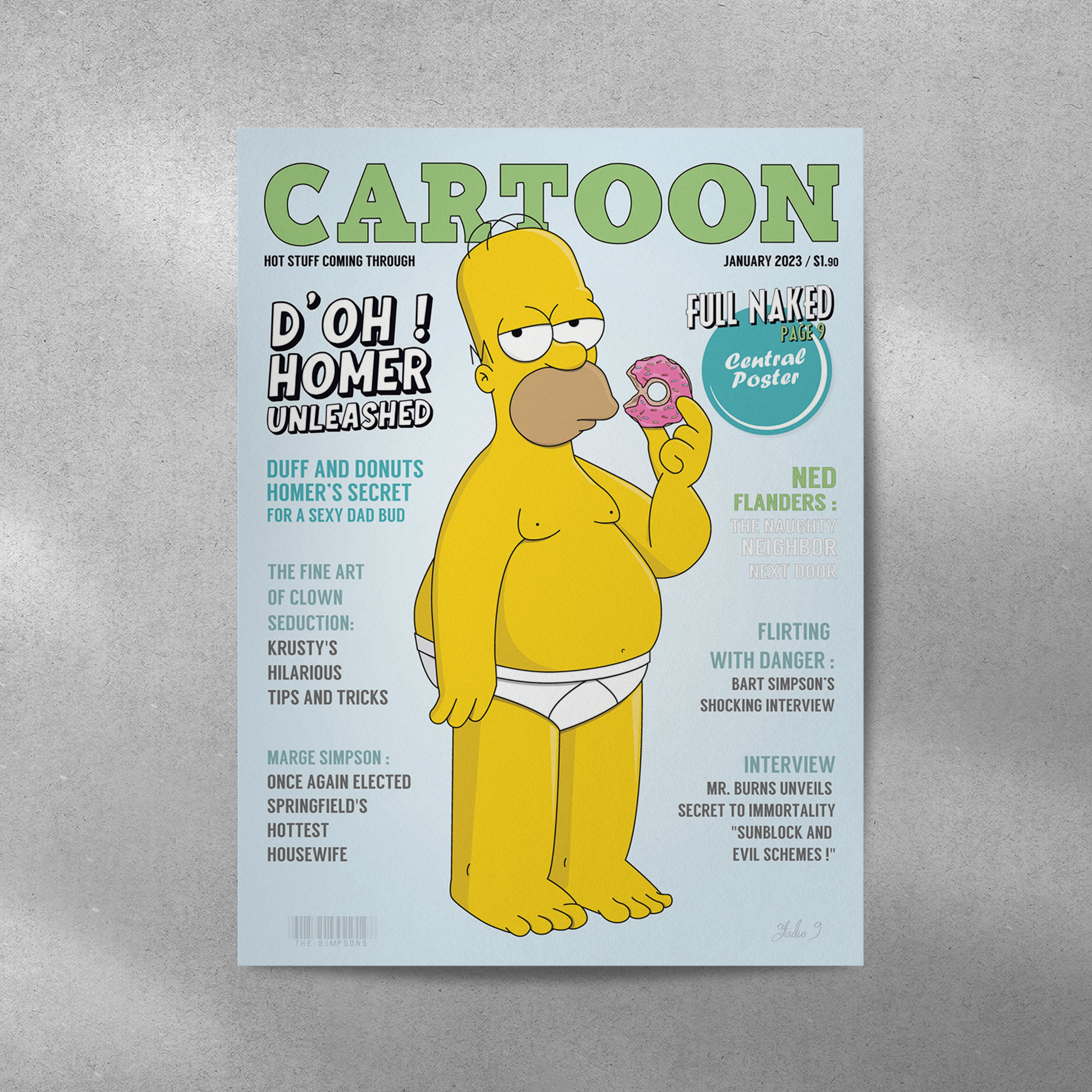 The Simpsons Poster Homer Simpson - Etsy