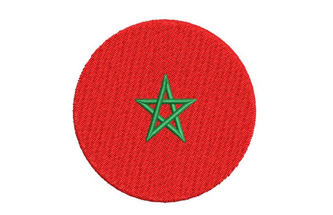 Moroccan Flag Embroidery Design, Flag of Morocco Embroidery Pattern ...