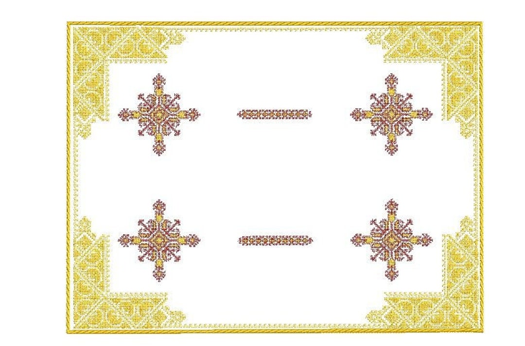 Pillow Fasi Embroidery Pattern, Moroccan Style Cross Stitch Embroidery ...