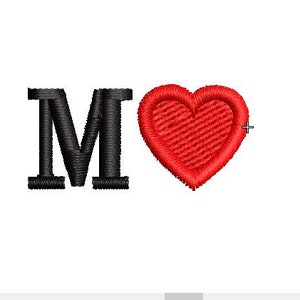 Alphabet and Heart Embroidery Pattern, Heart Letters Embroidery Machine ...