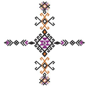 Moroccan Pillow Embroidery Pattern, Amazigh Style Pillow Embroidery ...