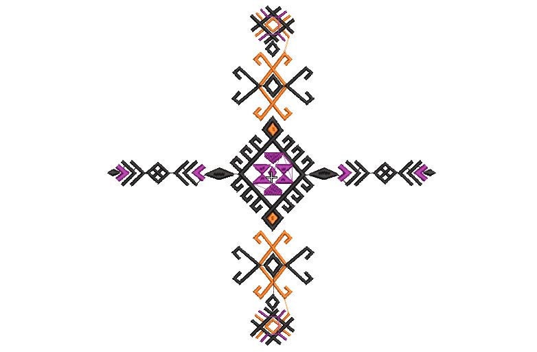 Moroccan Pillow Embroidery Pattern, Amazigh Style Pillow Embroidery ...