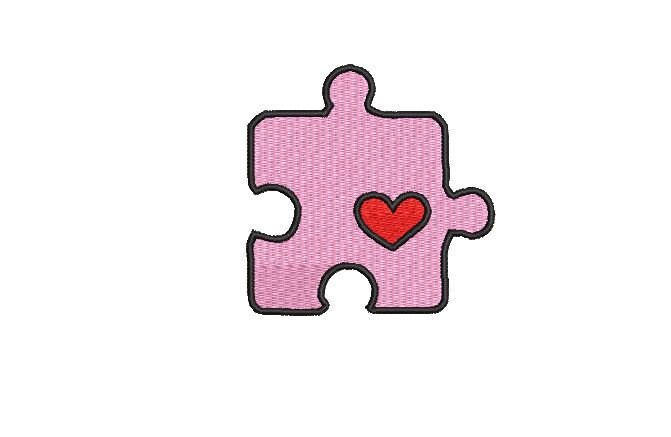 Puzzle Love Machine Embroidery Design, Puzzle Couples Embroidery ...