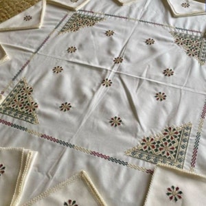 Fasi Tablecloth Embroidery Machine, Moroccan Style Cross Stitch ...