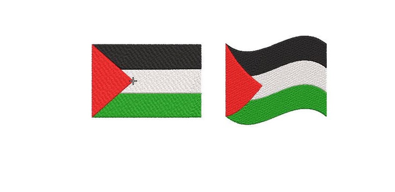 2 Flag of Palestine Embroidery Design, Palestine National Falg ...