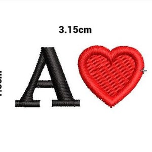 Alphabet and Heart Embroidery Pattern, Heart Letters Embroidery Machine ...