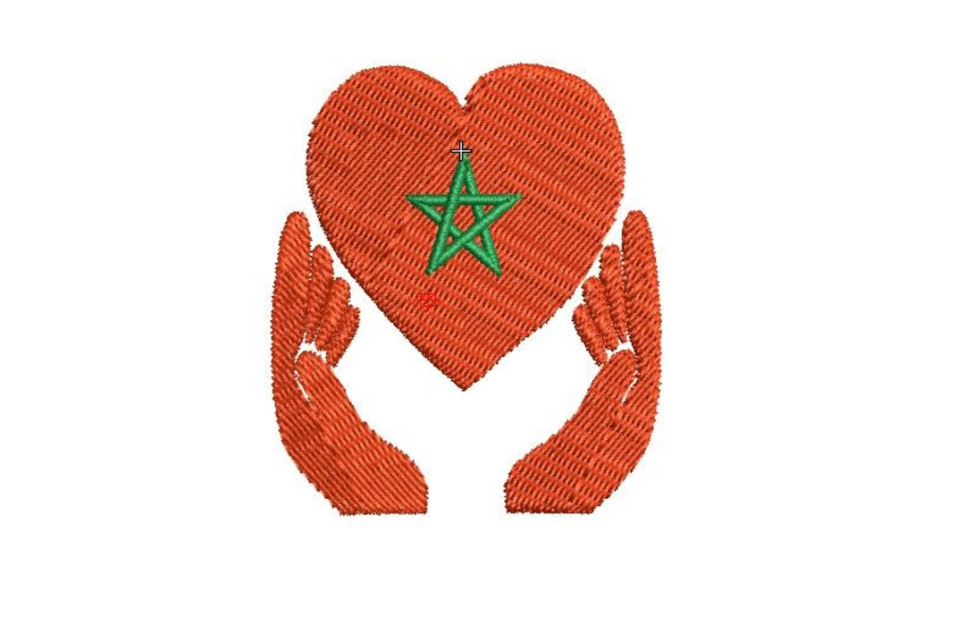 Moroccan Flag Embroidery Design, Flag of Morocco Embroidery Pattern ...