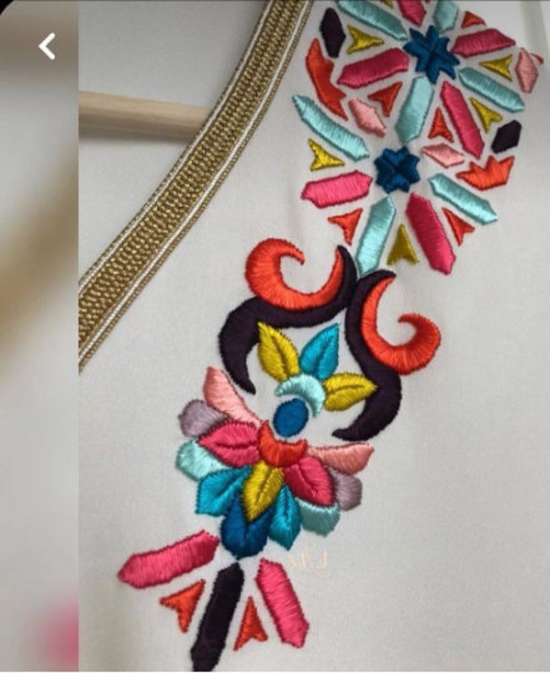 Caftan Embroidery Design, Machine Embroidery Design, Moroccan ...