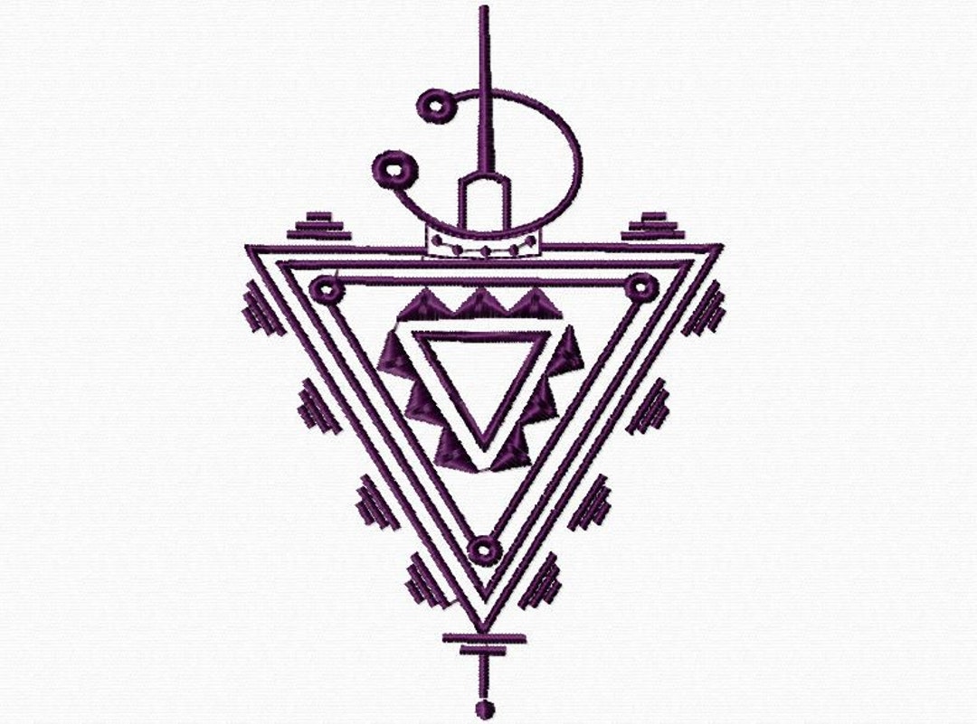 Fibula Symbol Embroidery Machine, Tazerzit Embroidery Design, Berber ...