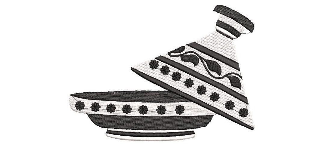Moroccan Tajine Embroidery Design, Moroccan Kitchen Utensils Embroidery ...