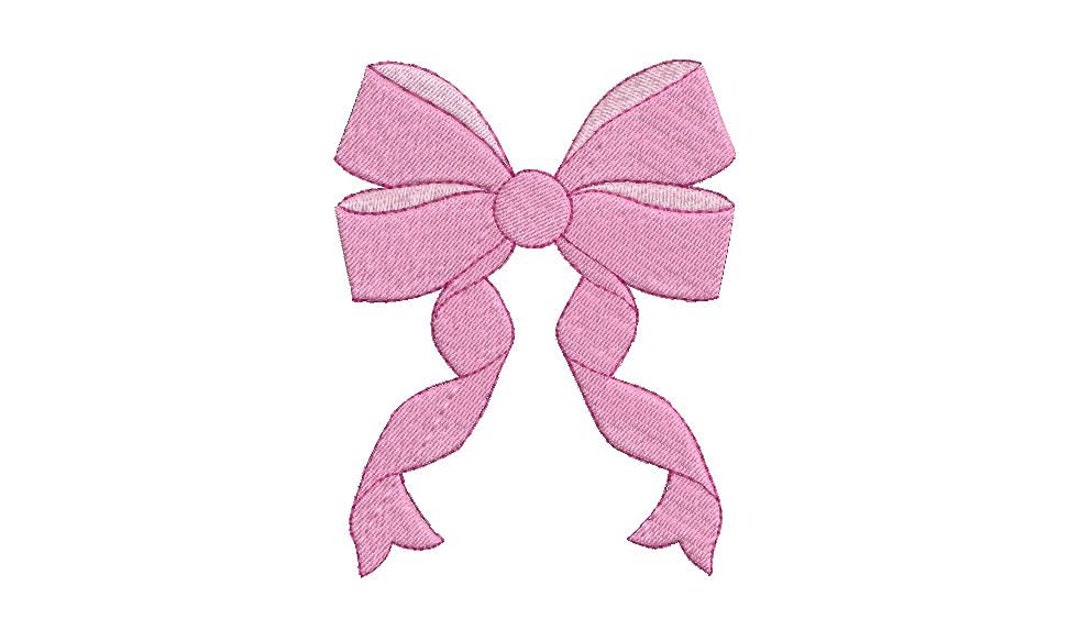 Bow Embroidery Design, Ribbon, Girl's Embroidery Machine Ribbon Machine ...