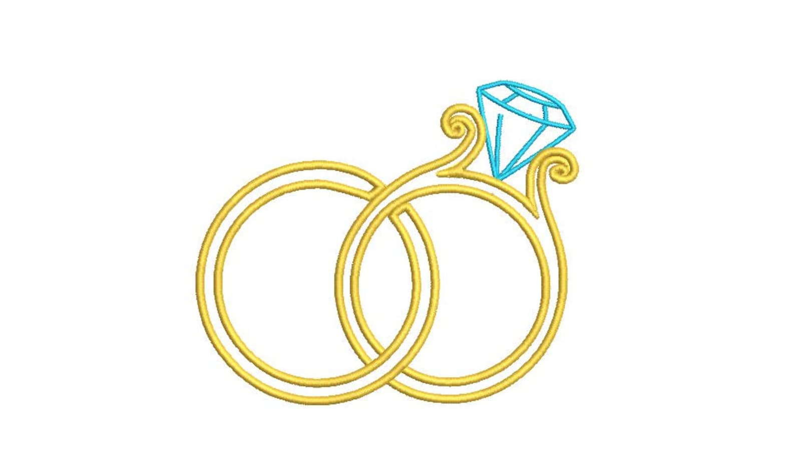 Wedding Rings Embroidery Design. Wedding Ring Design. Wedding ...