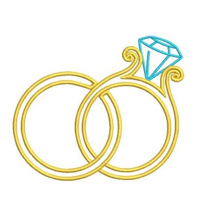 Wedding Rings Embroidery Design. Wedding Ring Design. Wedding ...