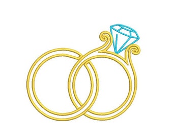 Wedding Rings Embroidery Design. Wedding Ring Design. Wedding ...