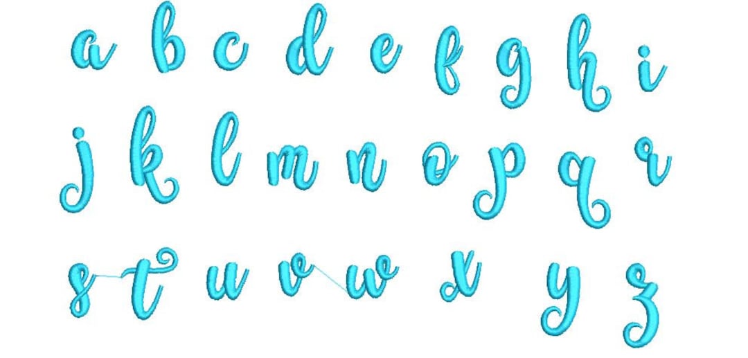 Calligraphy Font A-Z Alphabet Embroidery Designs, Letters Embroidery ...