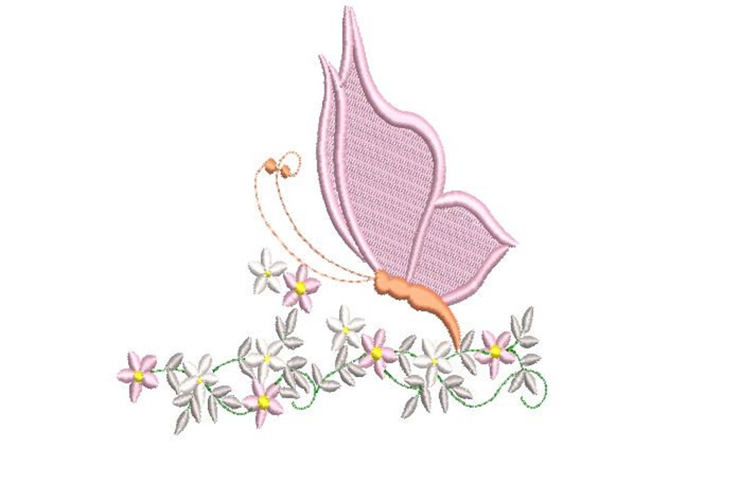 Butterfly Embroidery Design, Baby Embroidery Machine, Flowers ...