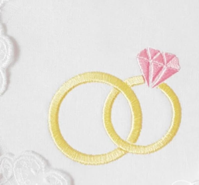 Wedding Rings Machine Embroidery Design, Engagement Ring Embroidery ...