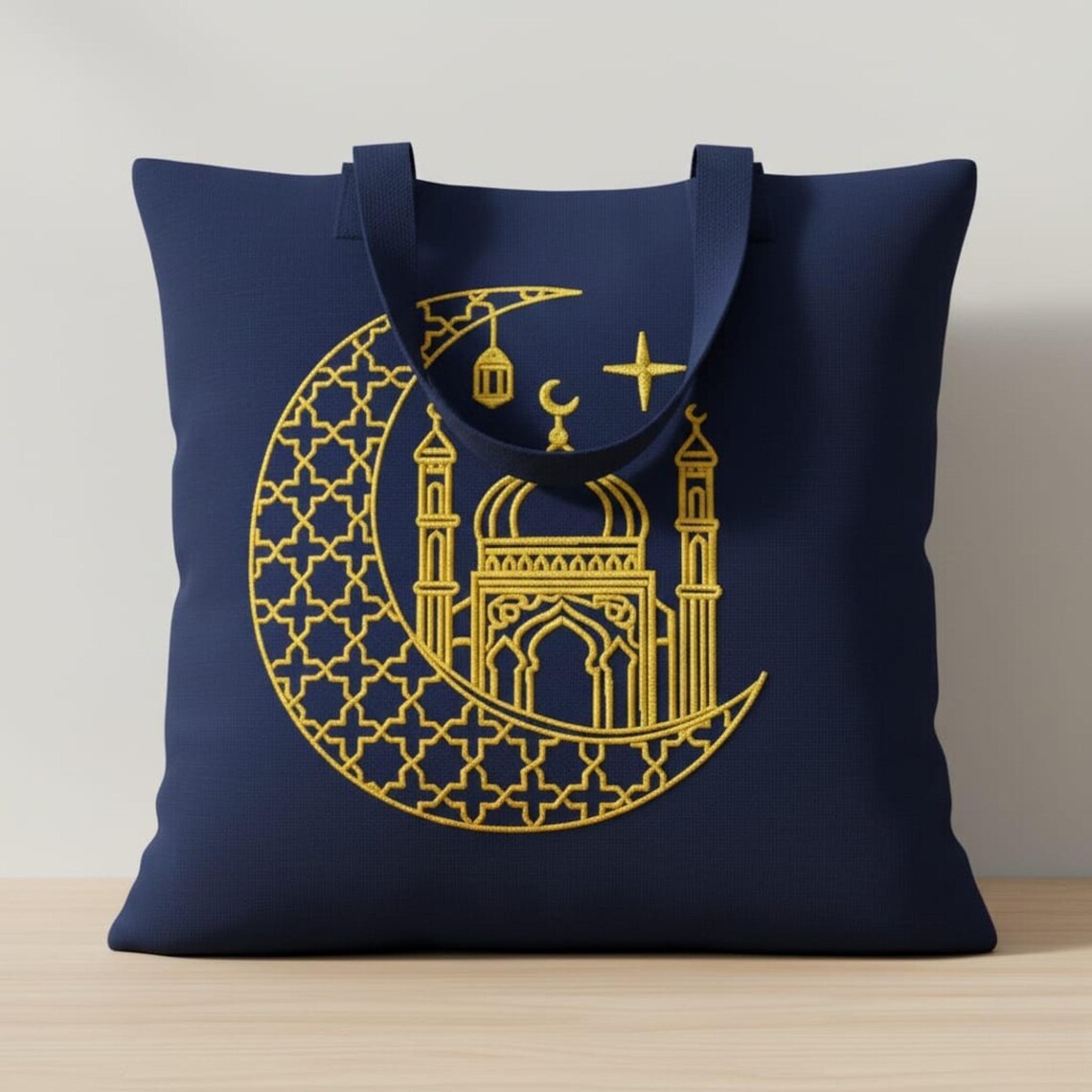 Mosque Crescent Moon Embroidery, Lantern Star, 3 Sizes, Digital ...