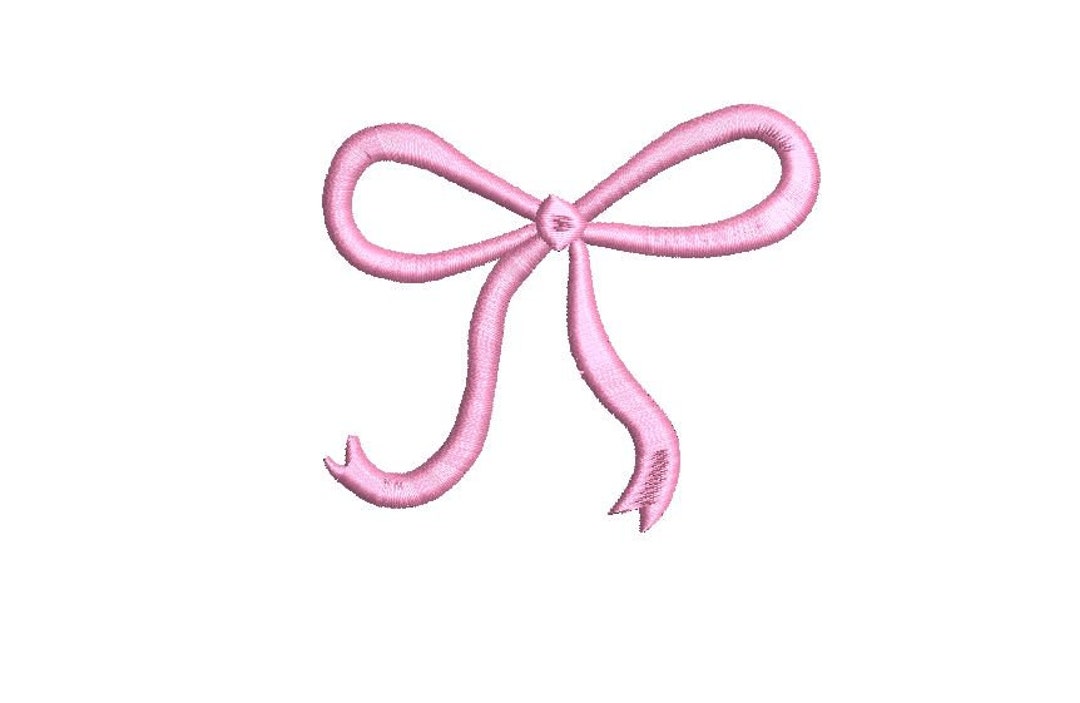 Bow Embroidery Design, Ribbon, Girl's Embroidery Machine, Ribbon ...