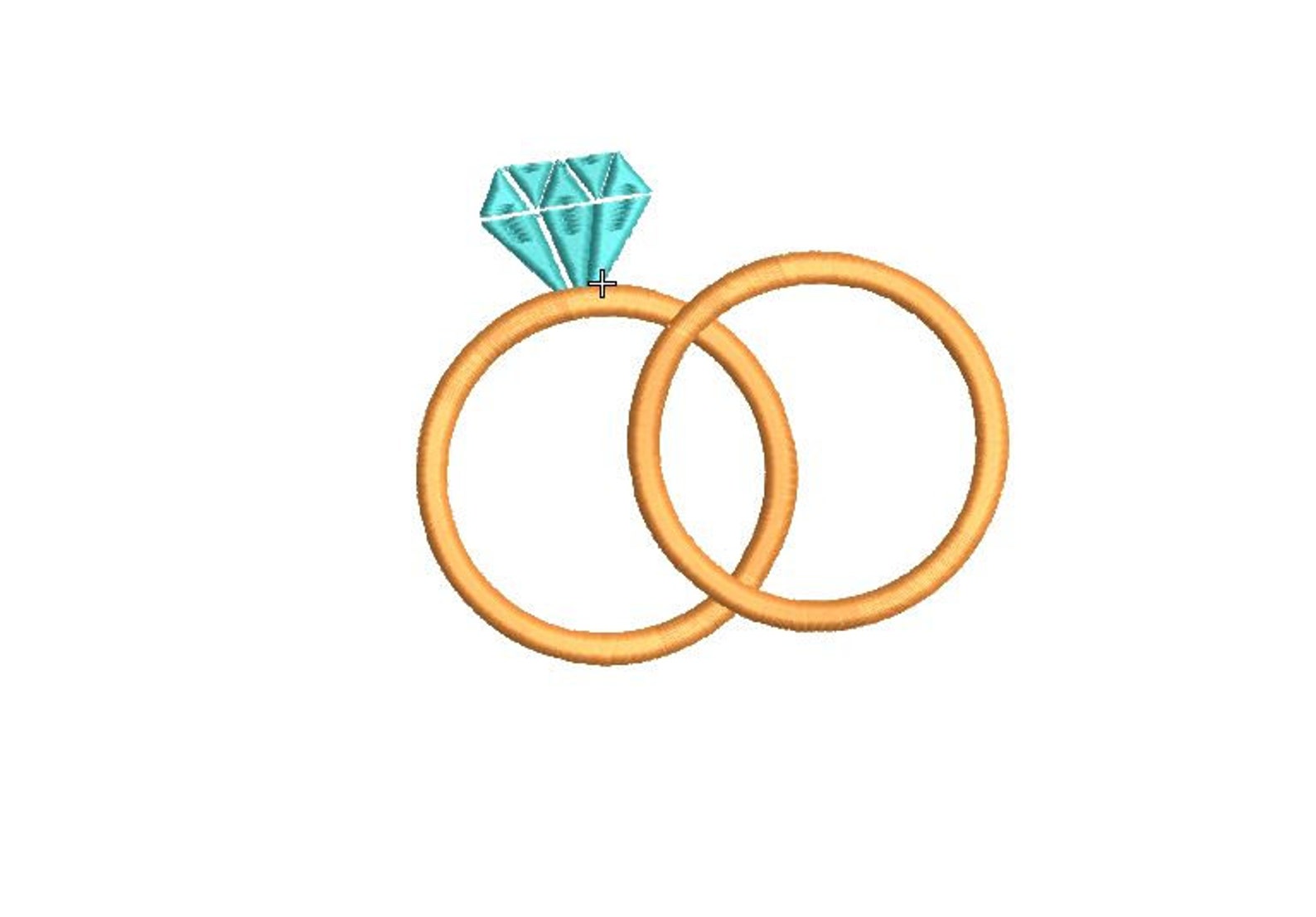 Wedding Rings Machine Embroidery Design, Engagement Ring Embroidery ...