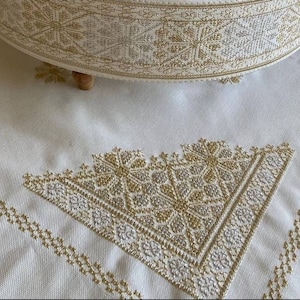 Fasi Tablecloth Embroidery Machine, Moroccan Style Cross Stitch ...
