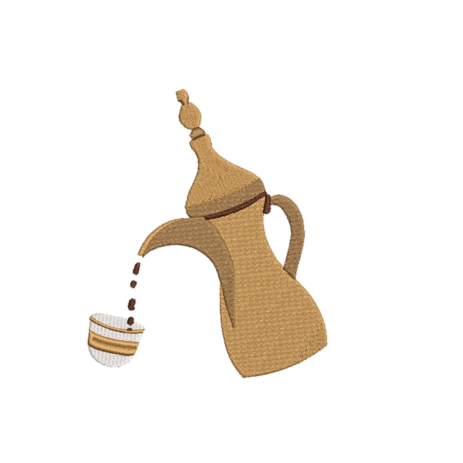 Arabic Thermos Embroidery Pattern, Arabic Coffe Maker Embroidery Files ...