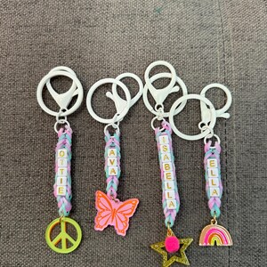 Custom Back to School Personalized Name Keychains for Backpacks, Bags ...