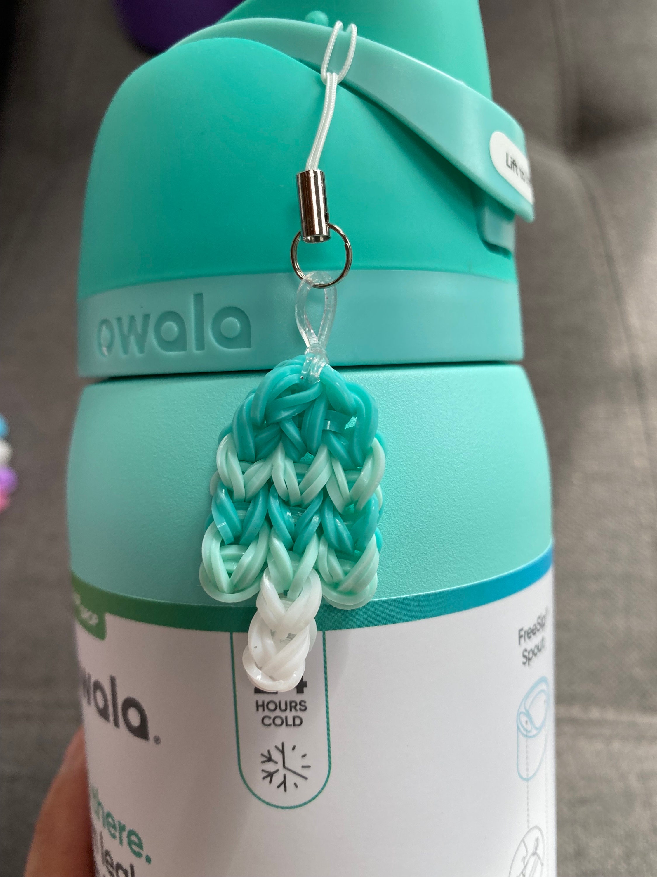 Rainbow Loom Water Bottle/cell Phone Charm for Owalas and Yetis, Etc ...