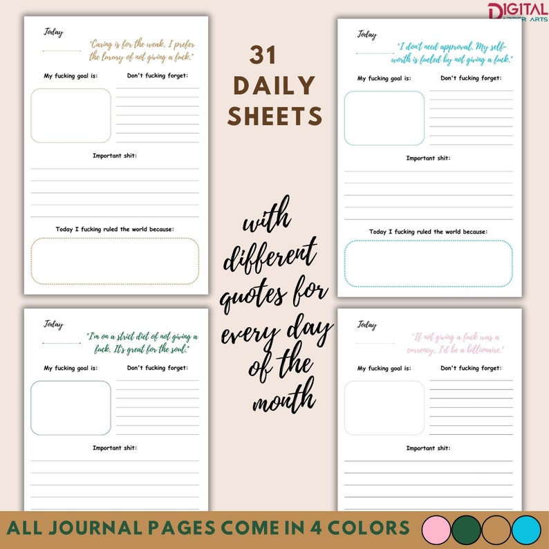 Printable Journal Planner Templates Digital Download - Etsy