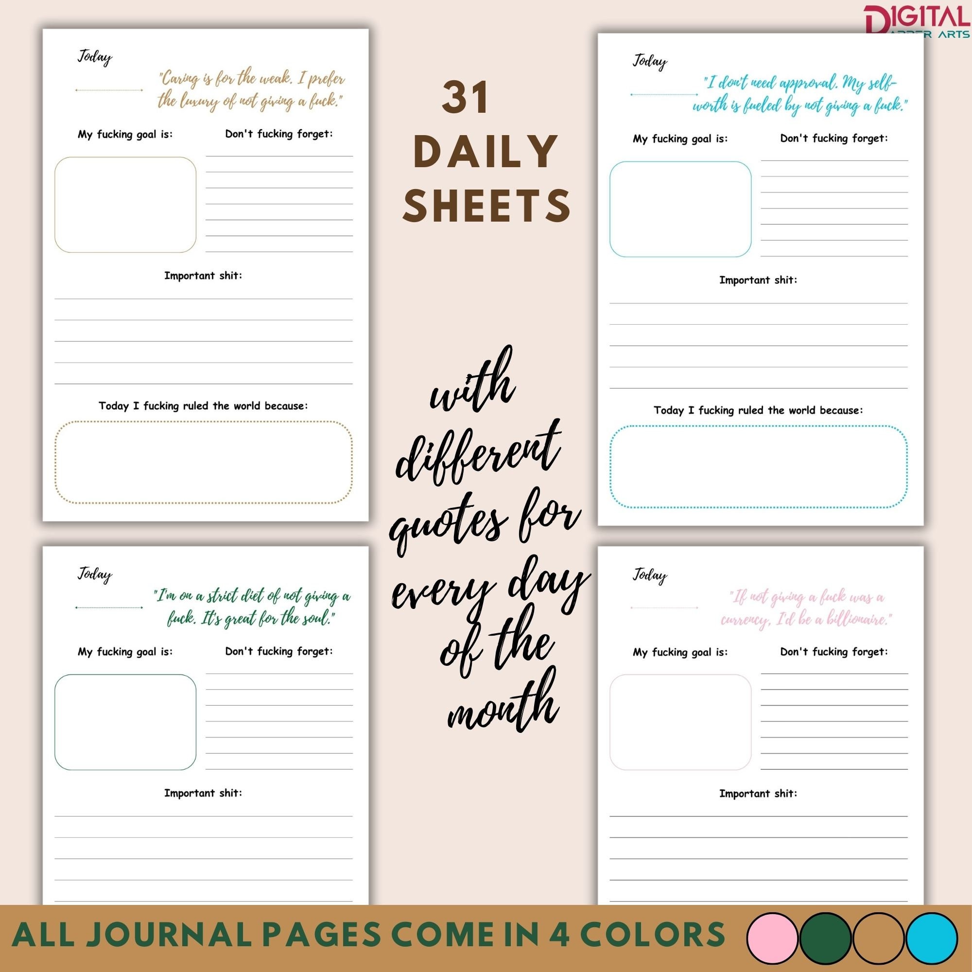 Printable Journal Planner Templates Digital Download - Etsy