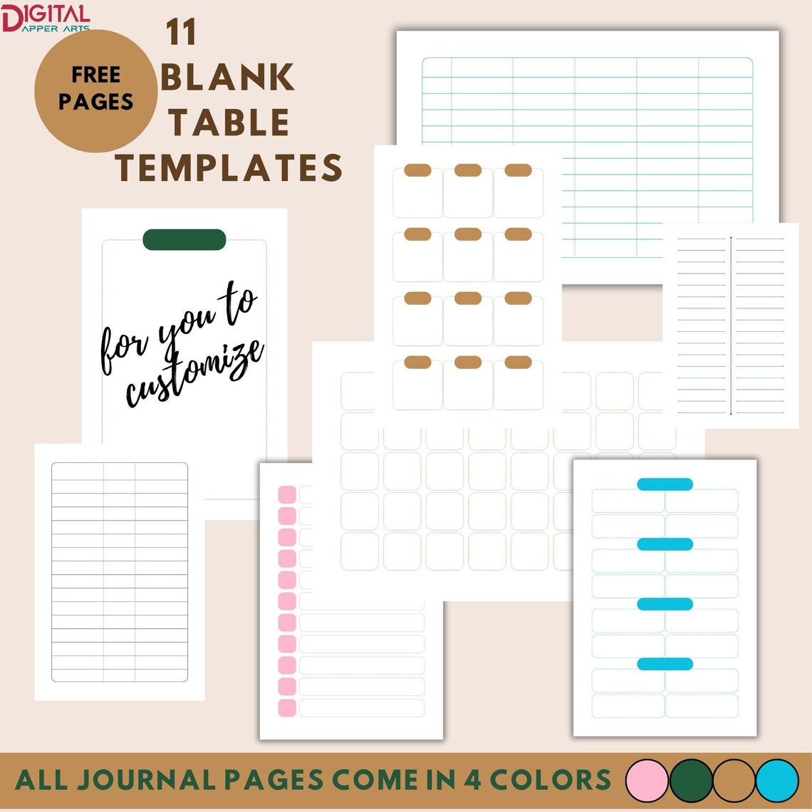 Printable Journal Planner Templates Digital Download - Etsy