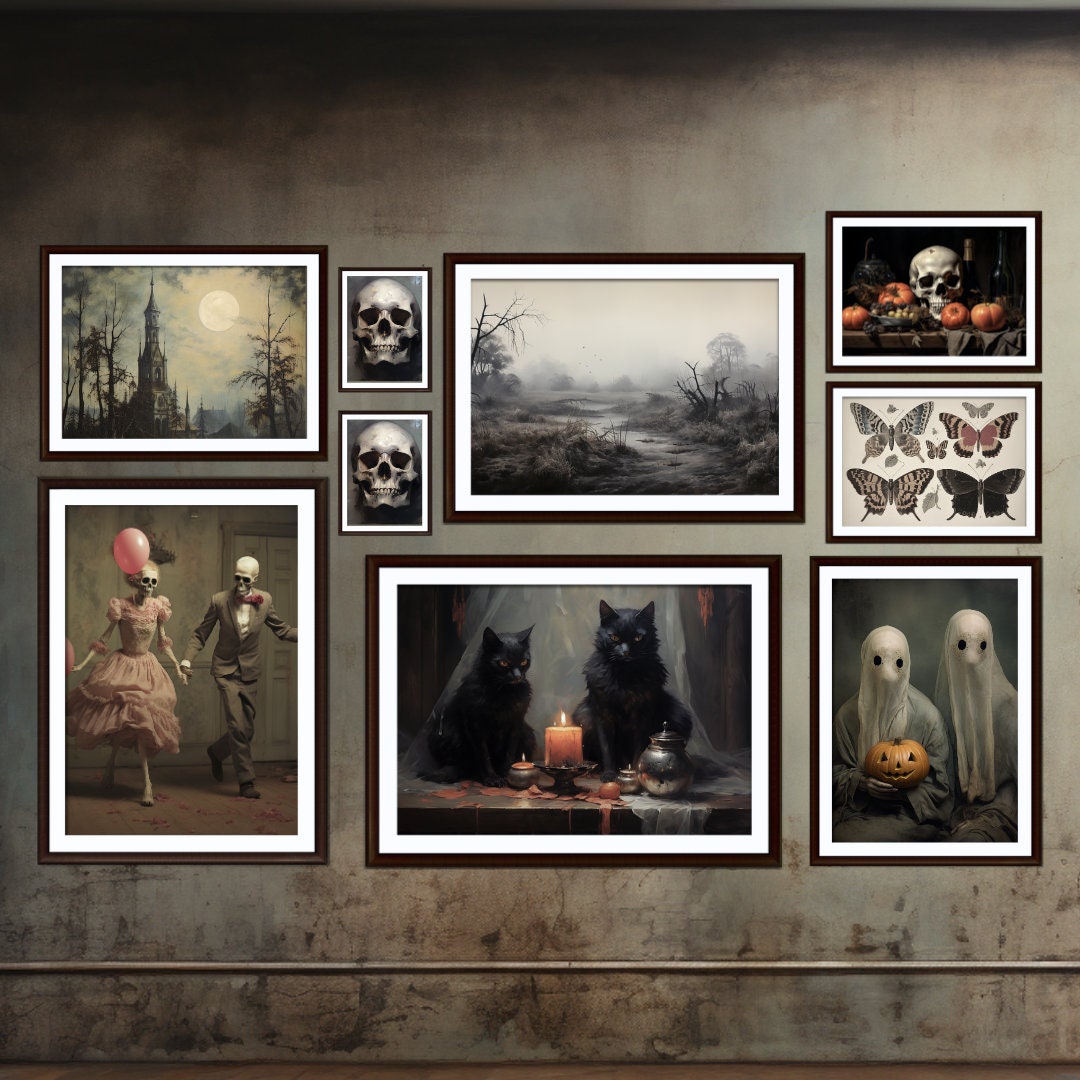 Vintage Halloween Print 8 Pieces - Etsy