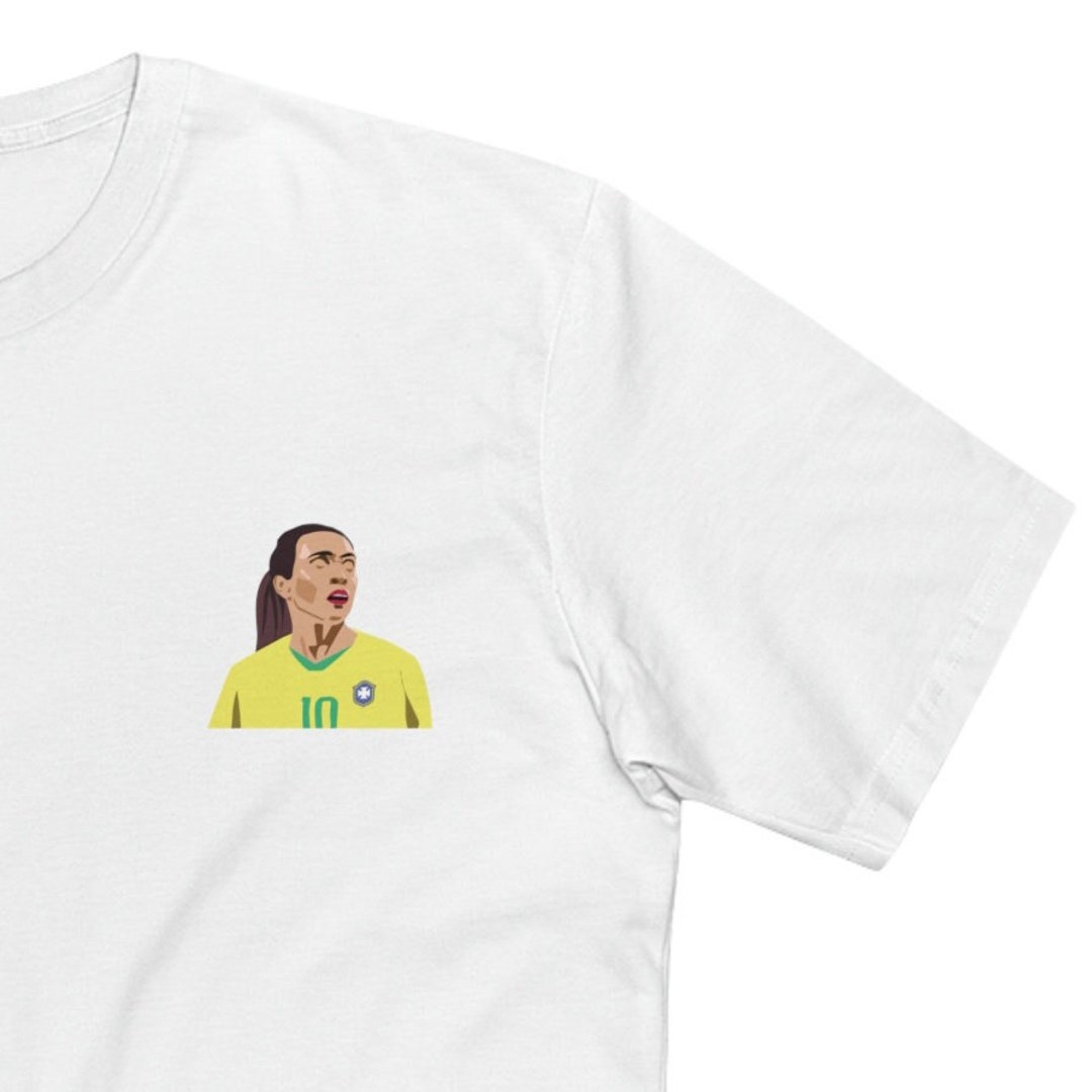 Marta Brazil Women's Football Soccer WHITE T-shirt Perfect for Fans of ...