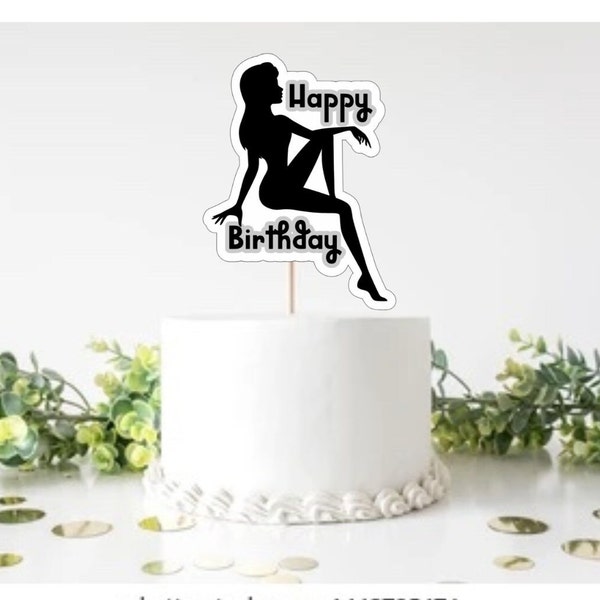 Sitting Lady Cake Topper - Etsy