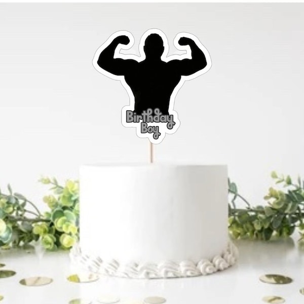 Bodybuilder Cake Topper - Etsy
