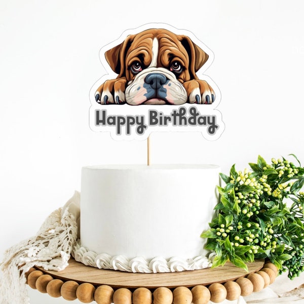Bulldog Cake Topper - Etsy