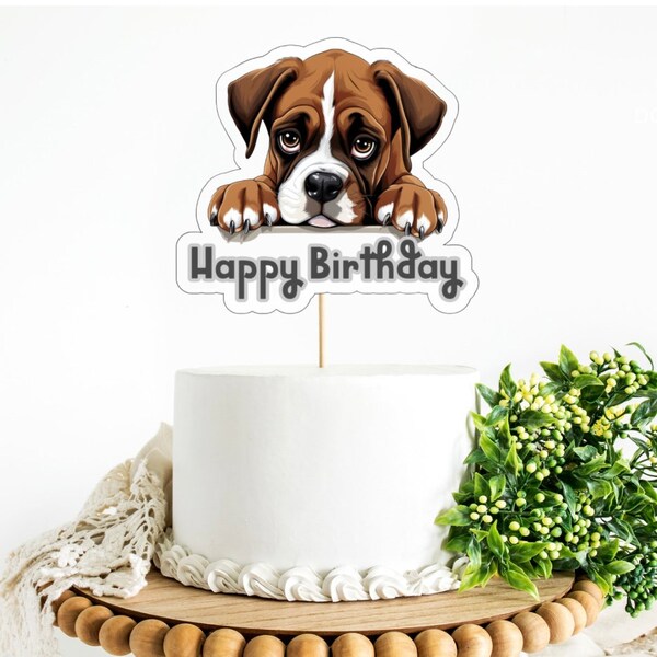 Boxer Cake Topper - Etsy