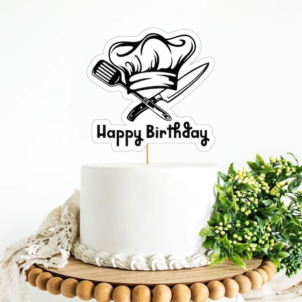 Chef Cake Topper - Etsy