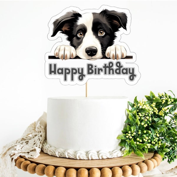 Border Collie Cake Topper - Etsy Australia