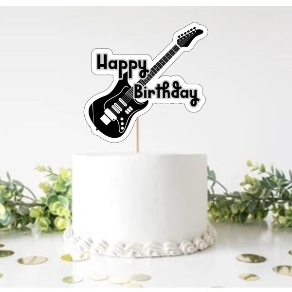 Guitar Cake Topper - Etsy