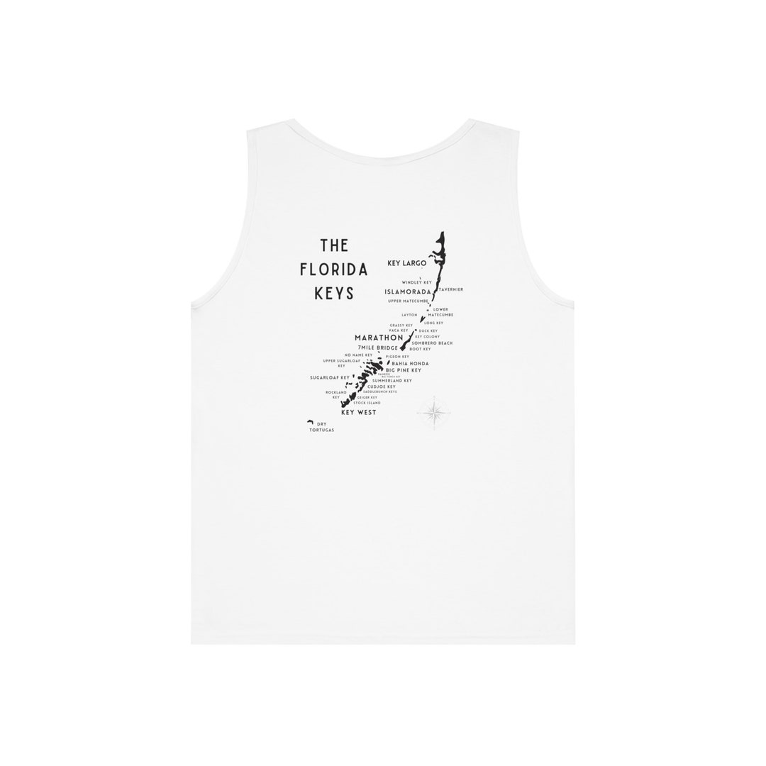Men's Tank Top Florida Keys Map Tank Unisex Sleeveless Shirt - Etsy