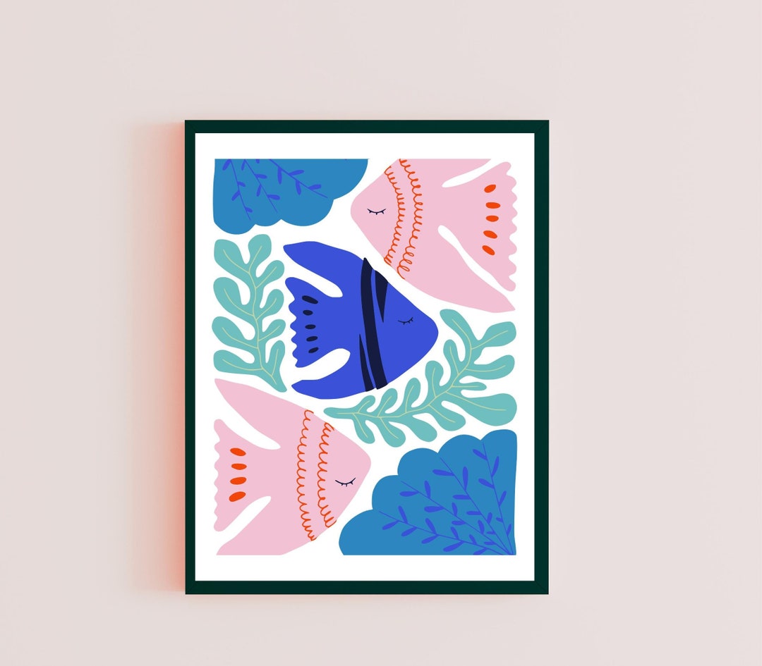 Florida Keys Fish Poster Boho Key West Home Decor, Tropical Gallery ...