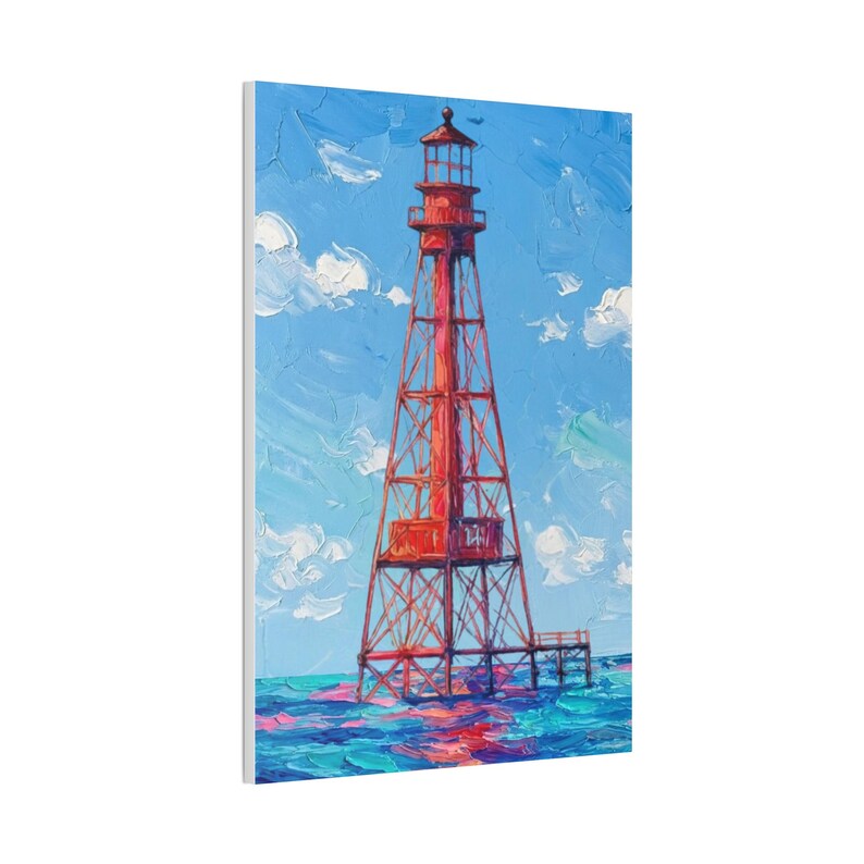Sombrero Reef Lighthouse Canvas Print, Marathon Florida Coastal Art ...