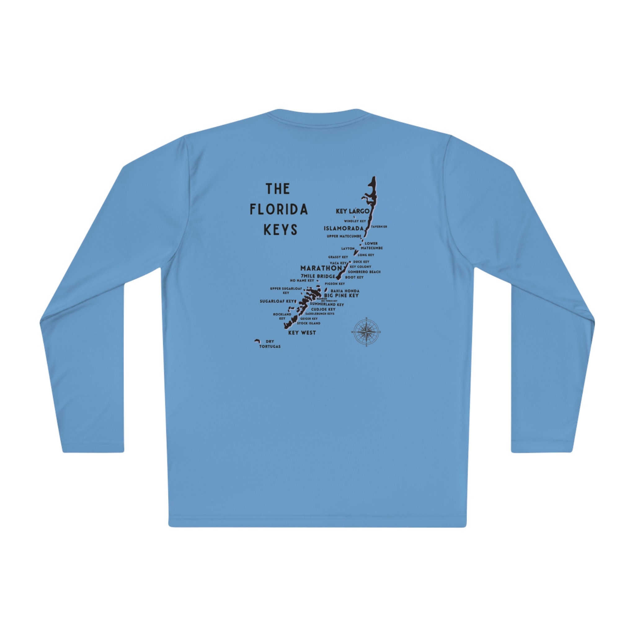 Florida Keys Map Long Sleeve Fishing Shirt - Etsy