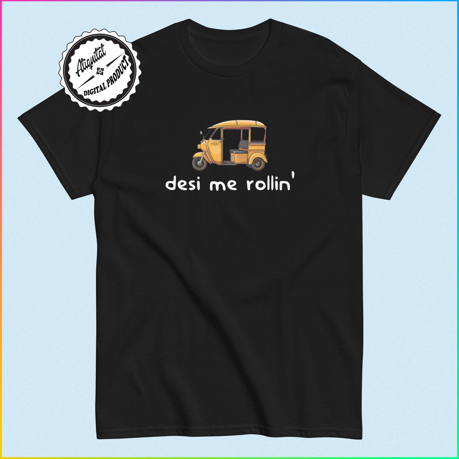 Digital Auto Rickshaw, Tuktuk Design: PNG SVG for Unique Crafts, Desi ...