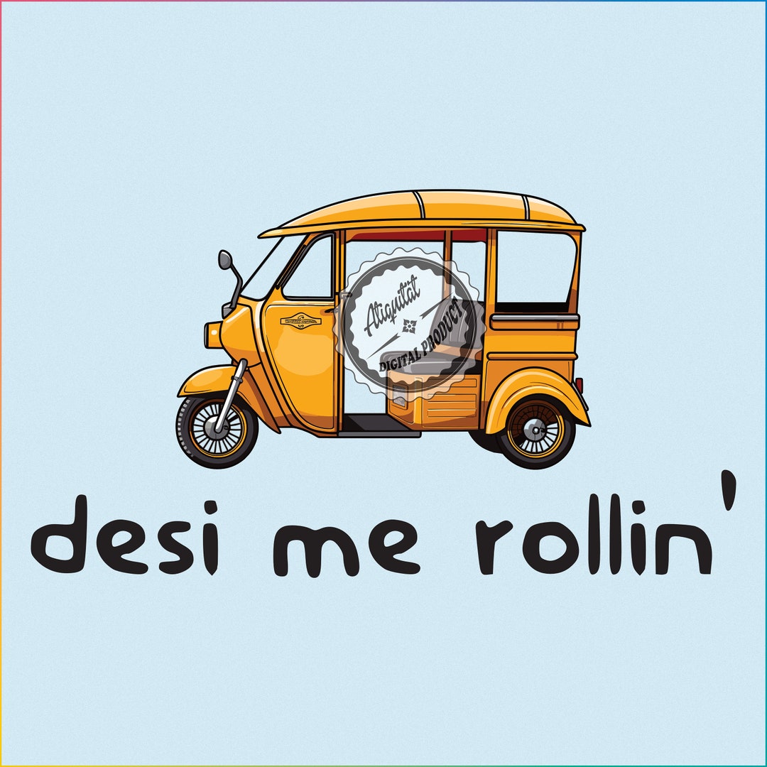 Digital Auto Rickshaw, Tuktuk Design: PNG SVG for Unique Crafts, Desi ...