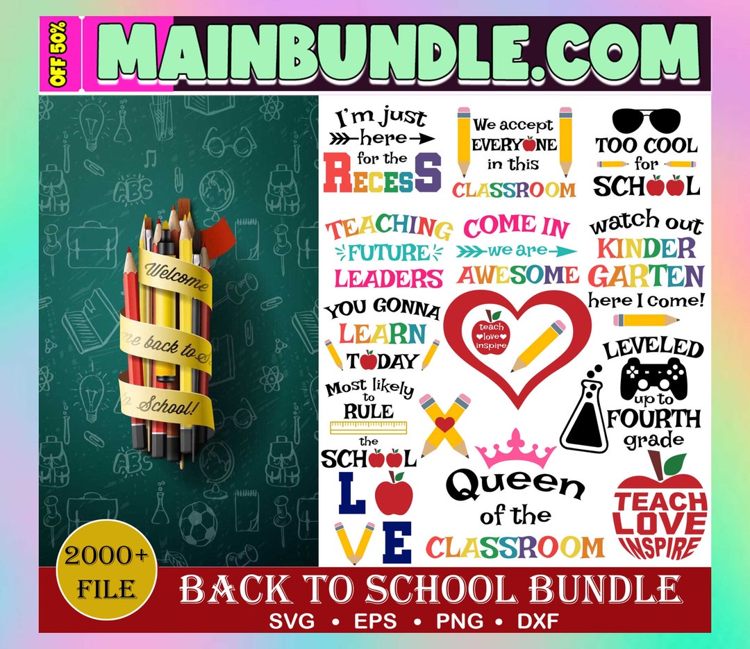 Mega Back to School Clipart Grade School Bundle Back to - Etsy